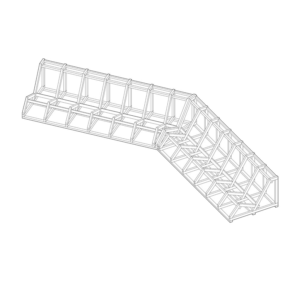 Banc transat LBa04 et Banc gradin ABg01 – 100 Détours