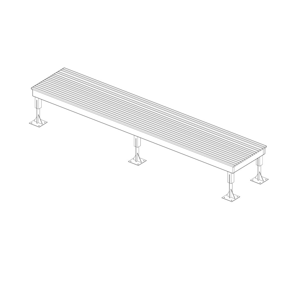 Banc transat LBa04 et Banc gradin ABg01 – 100 Détours